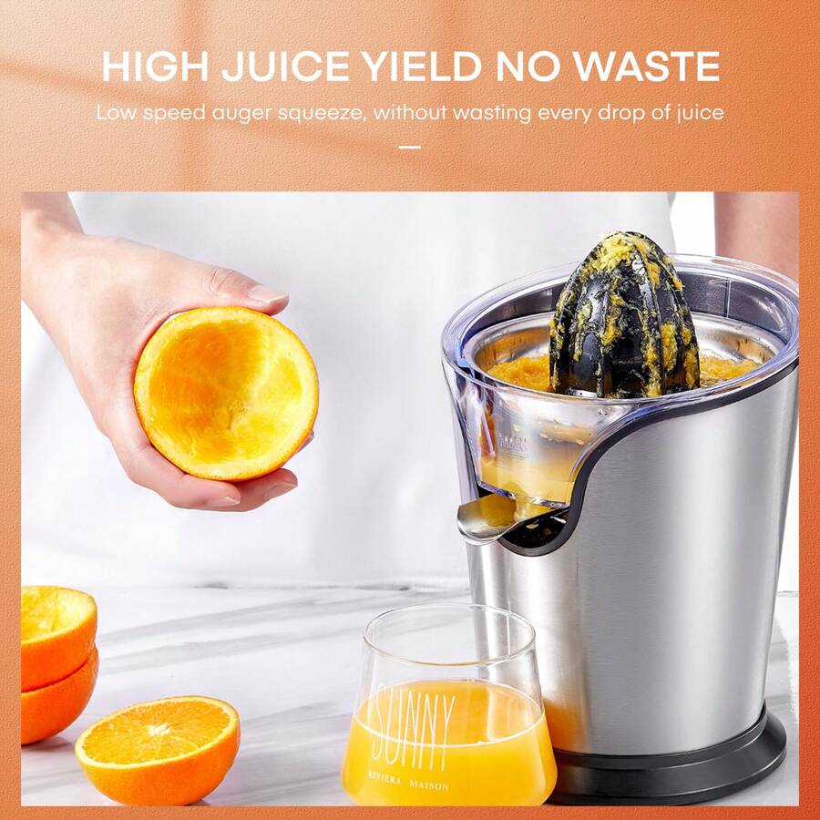 Orange Juice Squeezer Electric Citrus Juicer With Two Interchangeable ...