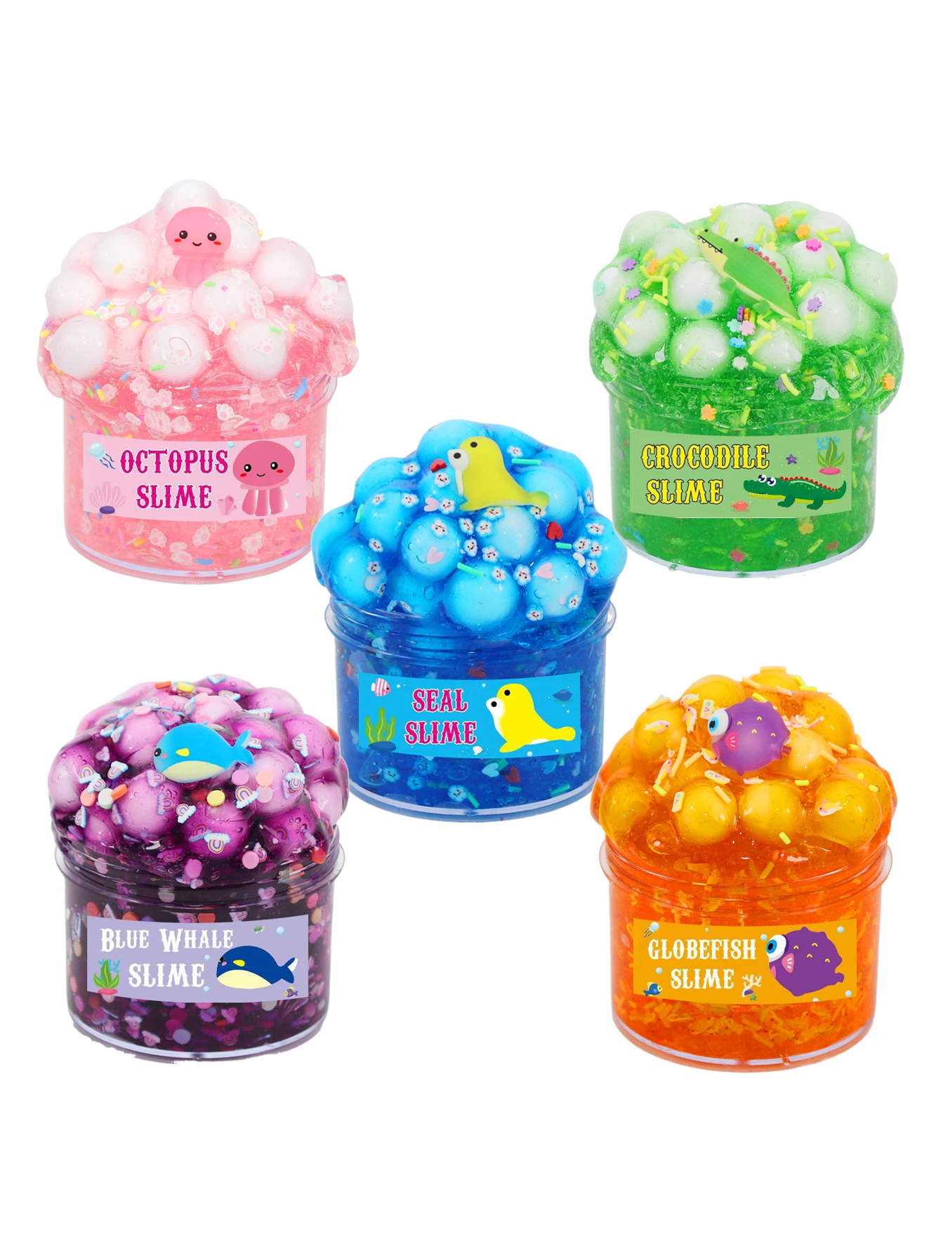 70ml Transparent Crystal Slime, Fruit Animal Cow Nose Shape Transparent ...