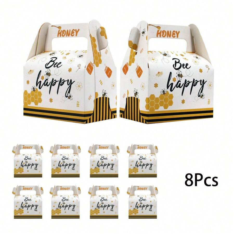 8 Pcs Honey Bee Candy Boxes Beehive Gift Boxes Sunflowers Treat Boxes ...