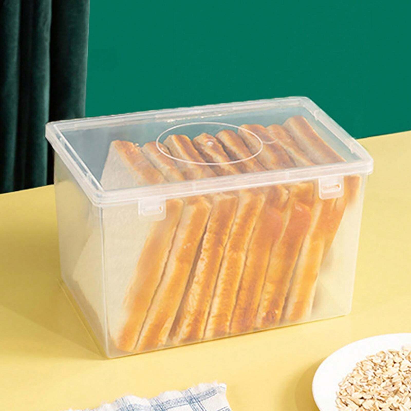 Plastic Bread Container Bread Storage Bin Bread Box For Countertop ...