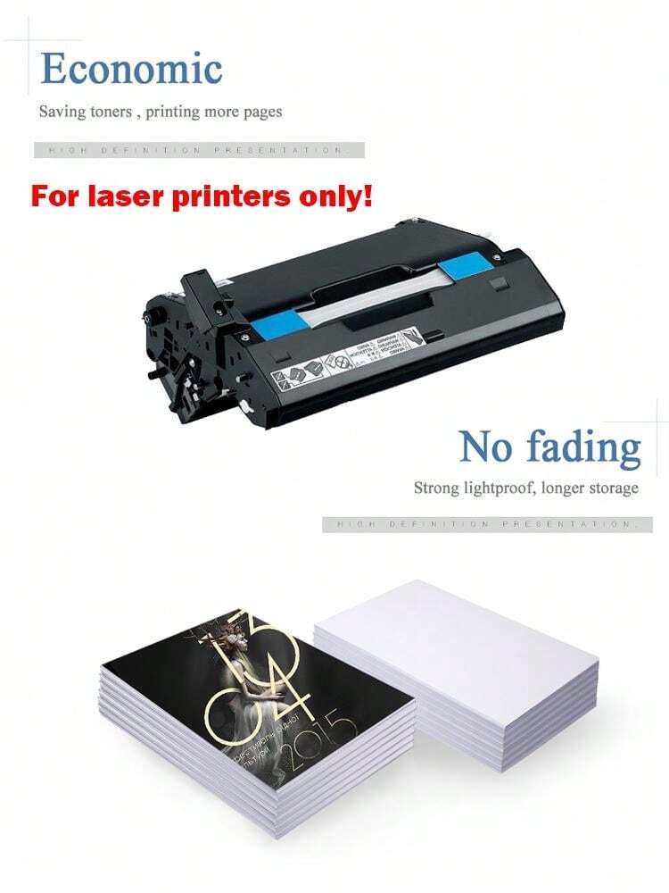 A4 50sheets 105g Thin Laser Printer Double-Side Glossy Coated Photo ...