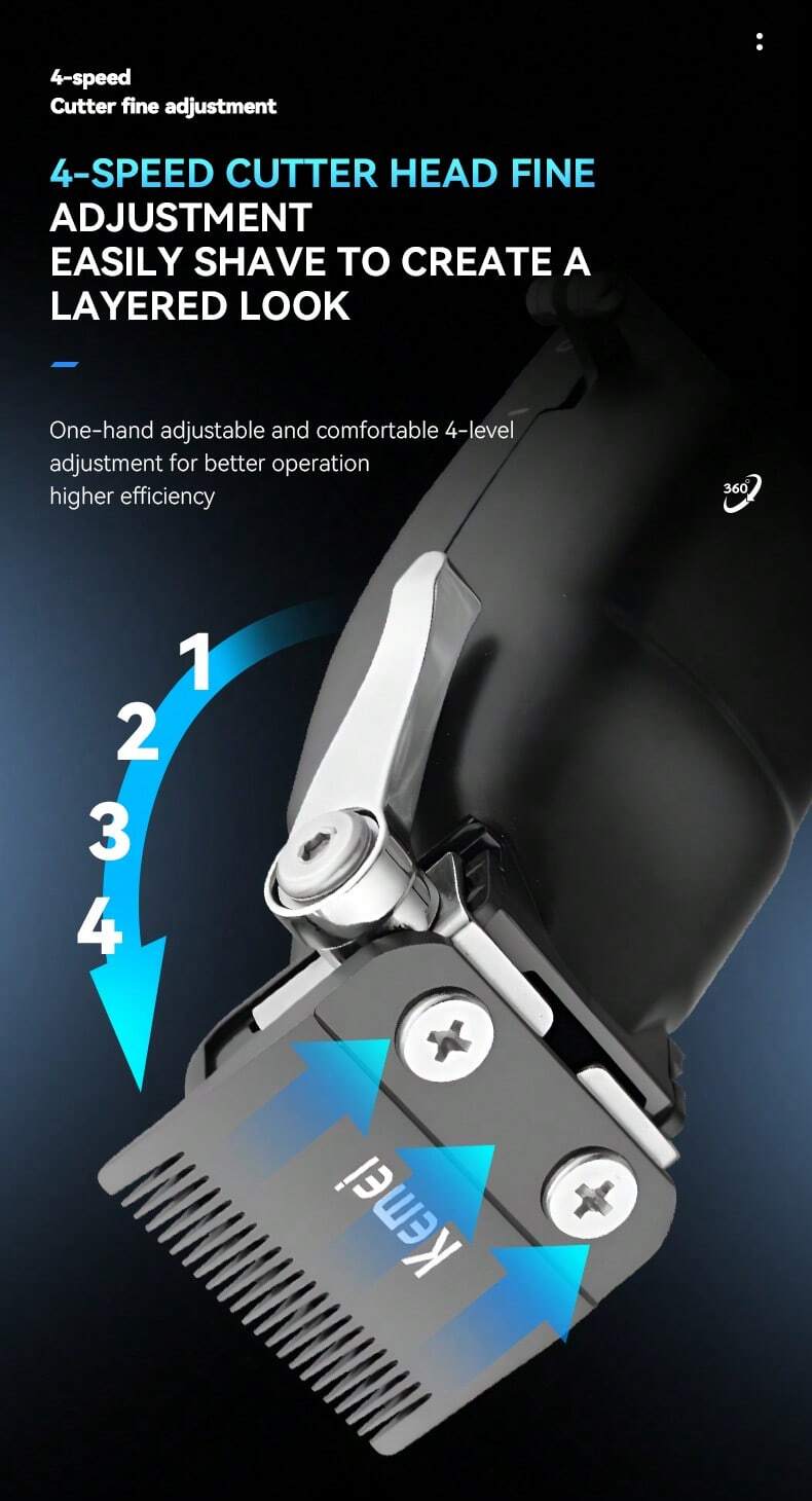 KEMEI Km-2292 Professional Hair Cutting Machine Hair Clipper DLC ...