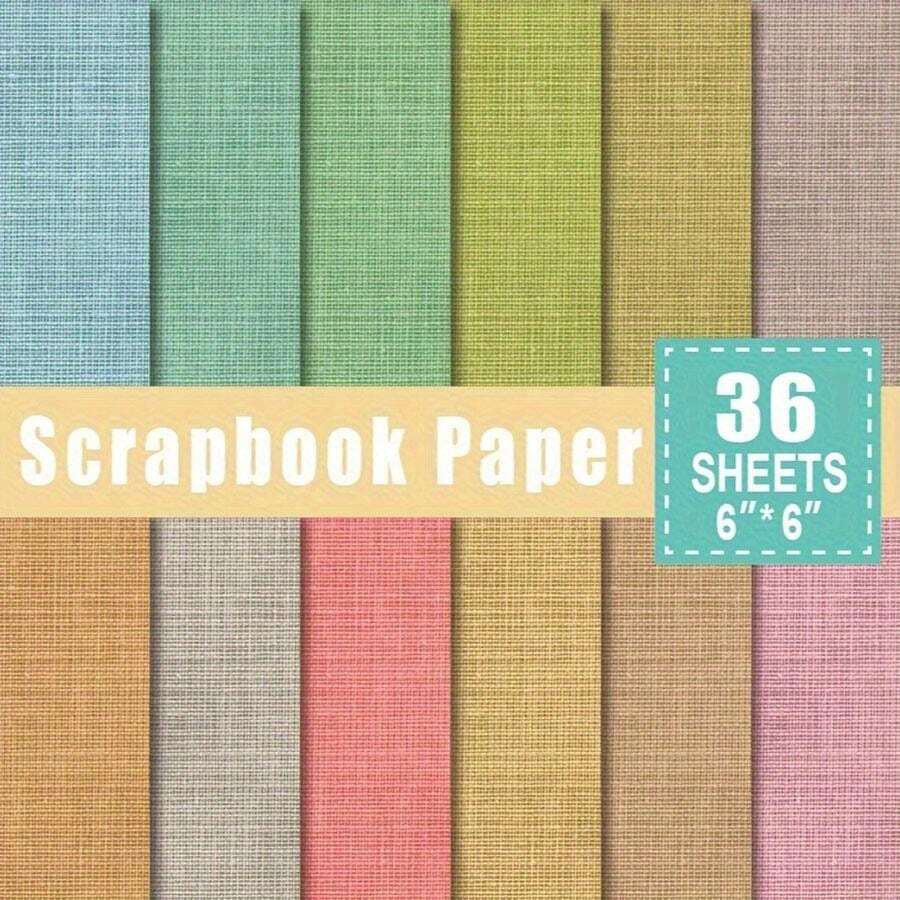 36 Sheets Scrapbook Paper Pad In 6*6'', Art Craft Pattern Paper For ...