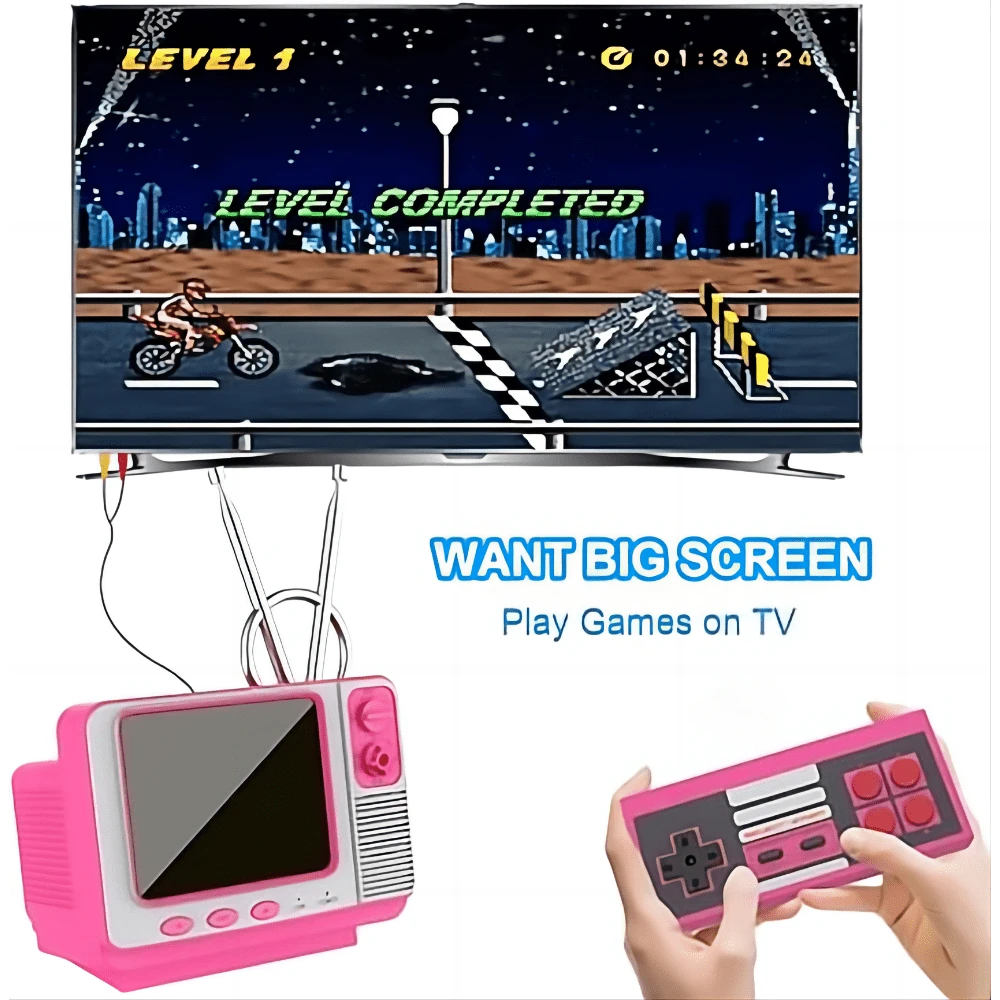 Family Pocket Retro Video Games Player Console GV300S Mini TV Style ...