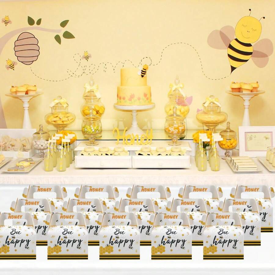8 Pcs Honey Bee Candy Boxes Beehive Gift Boxes Sunflowers Treat Boxes ...