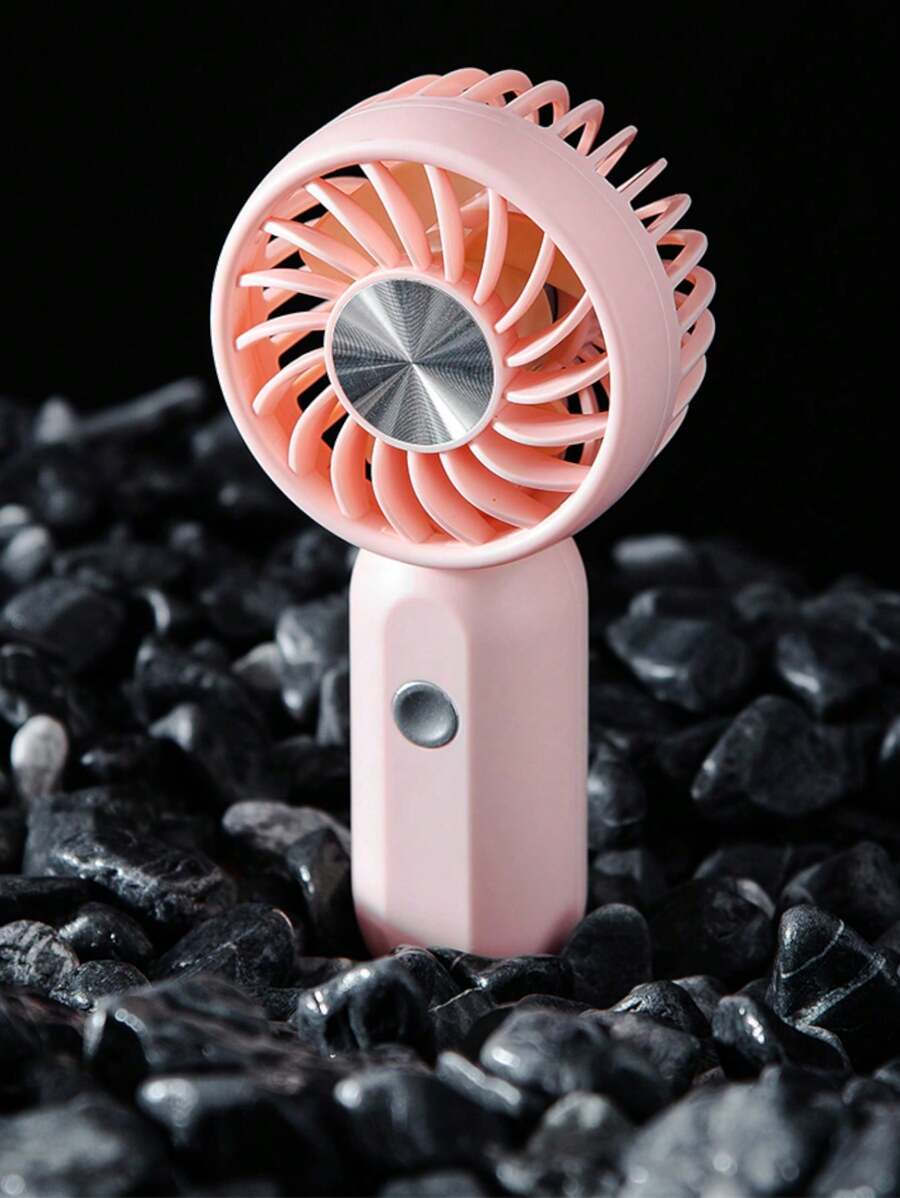 Handheld Mini Cartoon Electric Fan, USB Rechargeable Silent High-Speed ...