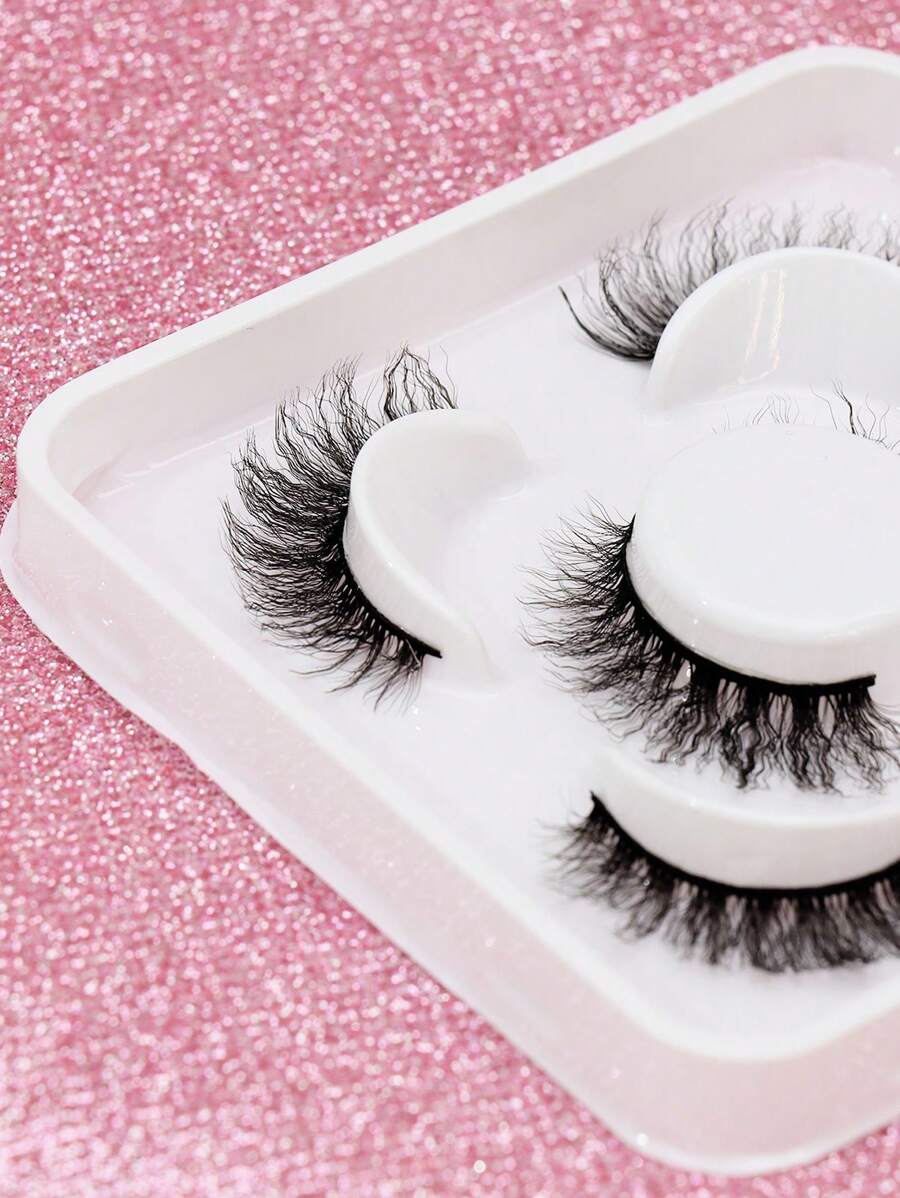 AYRMILLA New 3 Pairs False Eyelashes Natural Long Fluffy Soft Fully ...
