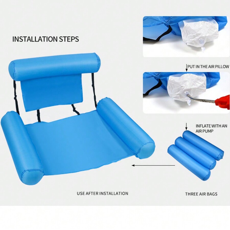 Multi-Chamber Inflatable Water Floating Sofa Lounger Hammock Couch With ...