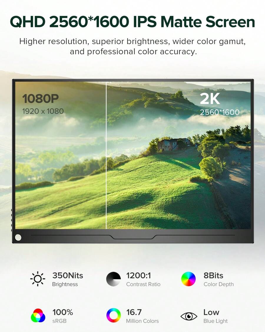 Monitor portátil UPERFECT UXbox J1 - 2K 1600P Monitor portátil 2 ...