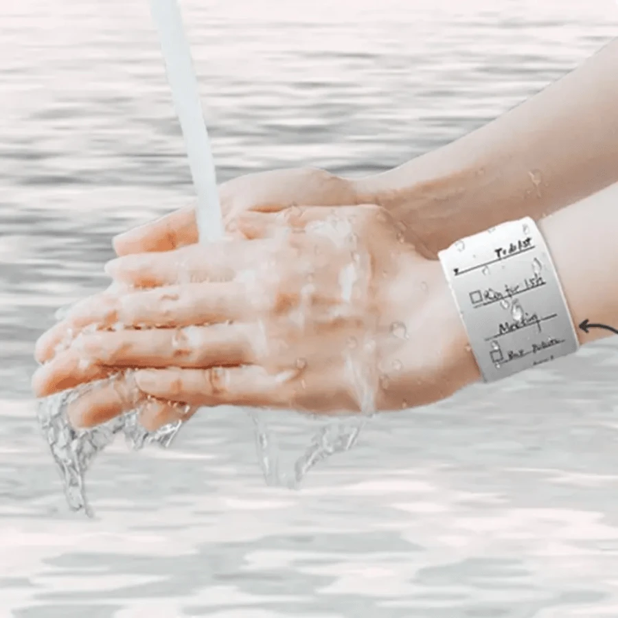 Reusable Silicone Memo Wristband, Waterproof To-Do List Bracelet ...
