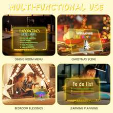 Creative Rewritable Message Board Set,Glowing Acrylic Message Marker ...