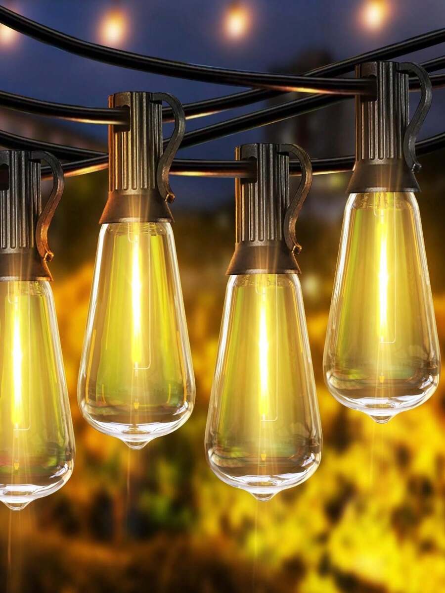 PARTPHONER LED Outdoor String Lights, 120FT Patio Lights With 64 ...