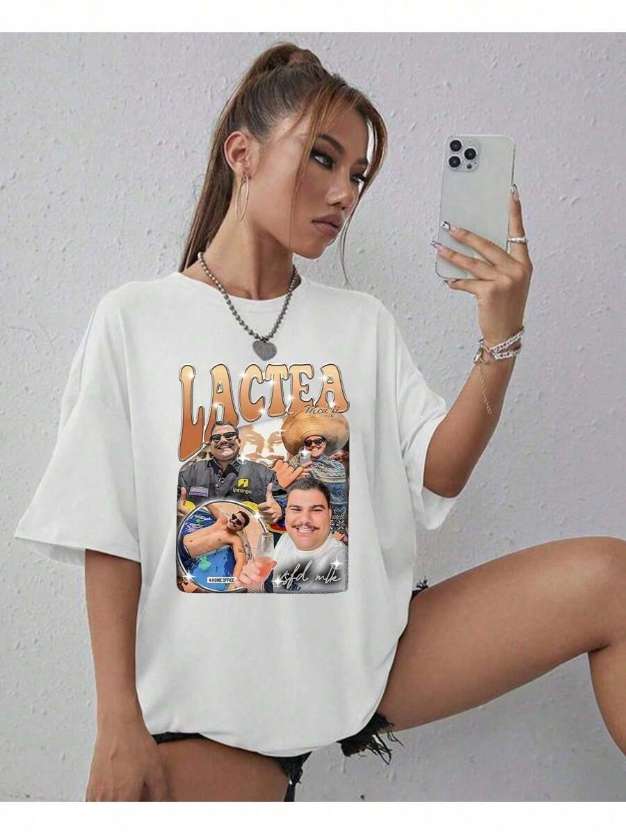 Camiseta Lactea Stenio Unissex Meme Zoeira Meus Fi Tamojunto | SHEIN Brasil