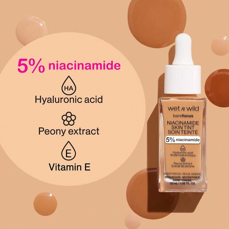 Base Maquillaje Wet N Wild Skin Tint Acido Hialuronico 5%niacinamida | Moda de Mujer | SHEIN México