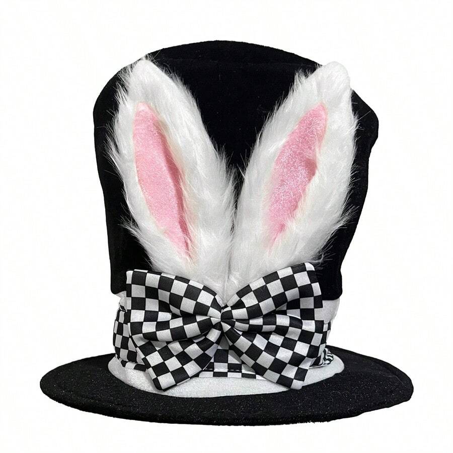 Easter Day White Rabbit Top Hat Alice Wonderland Cosplay Bunny Bowler ...