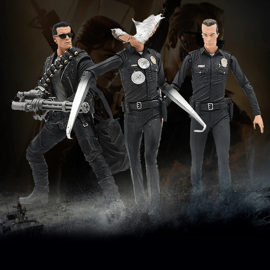 NECA NECA Terminator Series T-1000 Broken Head Version Terminator T-800 ...