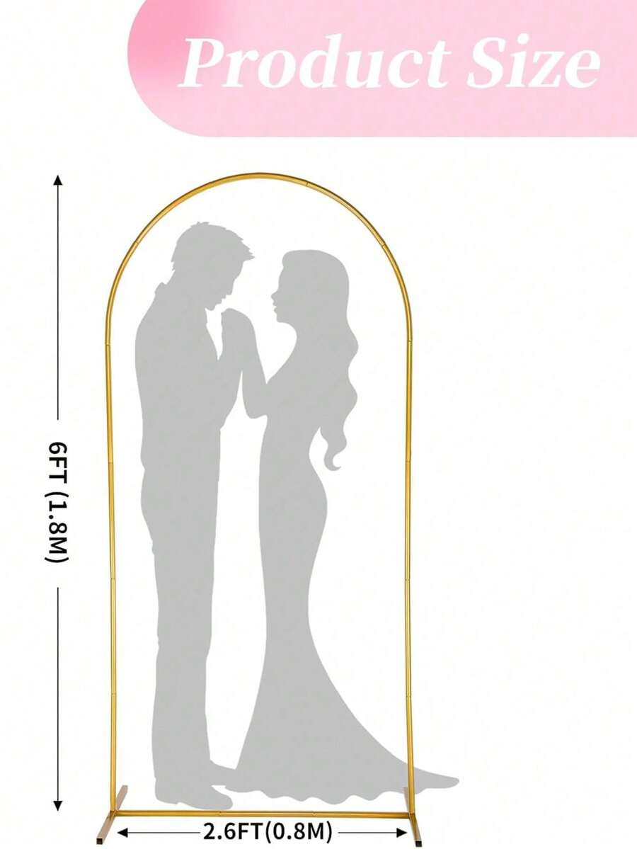 Wedding Arch Stand Metal Arch Backdrop Stand 6FT Gold Backdrop Arch ...