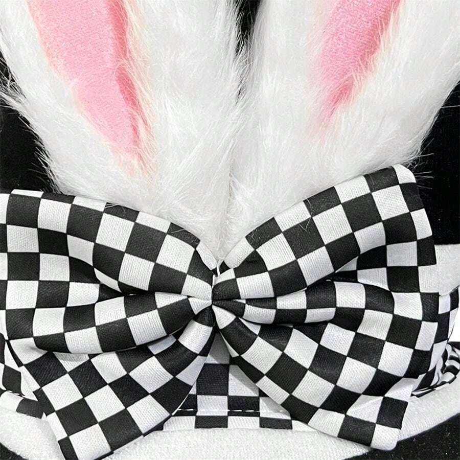 Easter Day White Rabbit Top Hat Alice Wonderland Cosplay Bunny Bowler ...