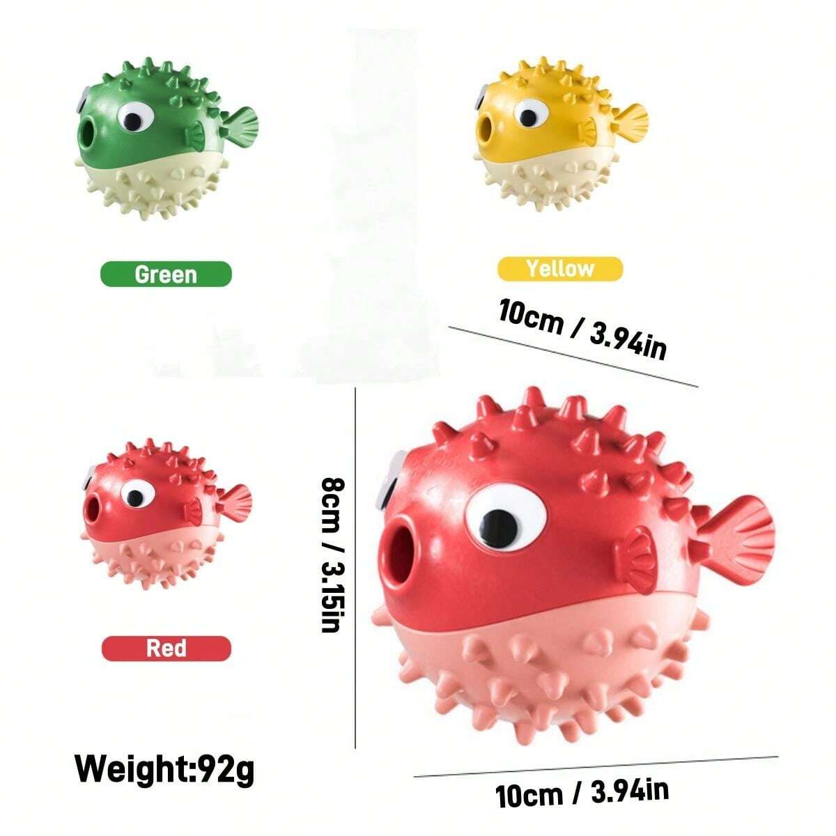 Pet Puffer Fish Chew Toy, Food Leakage Intelligence Development Dog Toy ...