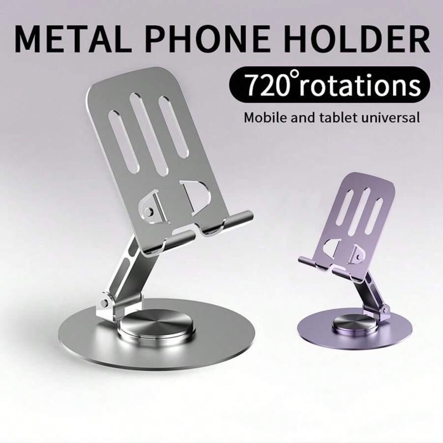 AmSengo מעמד טלפון ולטאבלט אוניברסלי מסתובב 360 מעלות מתכת מלאה - עמיד ...