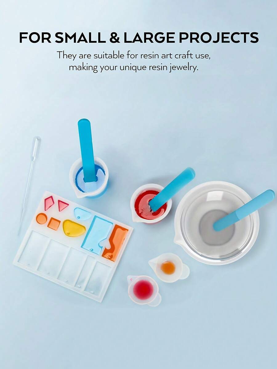 Large Silicone Resin Measuring Cups Tool Kit ,Reusable Measure Cup ...