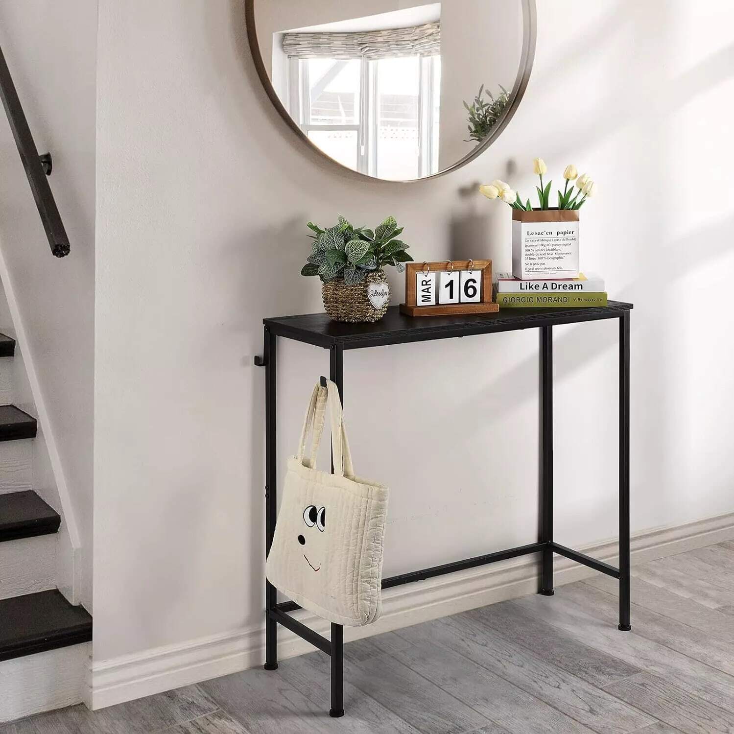 Skinny Console Table Narrow Sofa Table, Behind Couch Table For Entryway ...