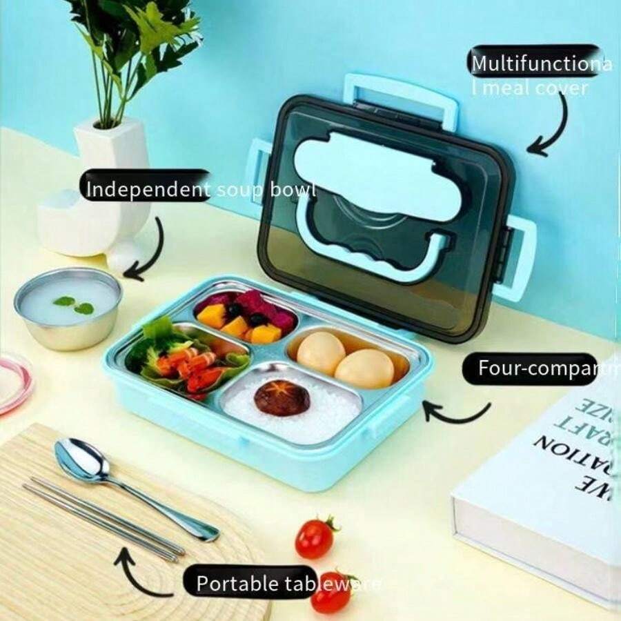 304 Stainless Steel Insulation Compartment Lunch Box Office Worker ...