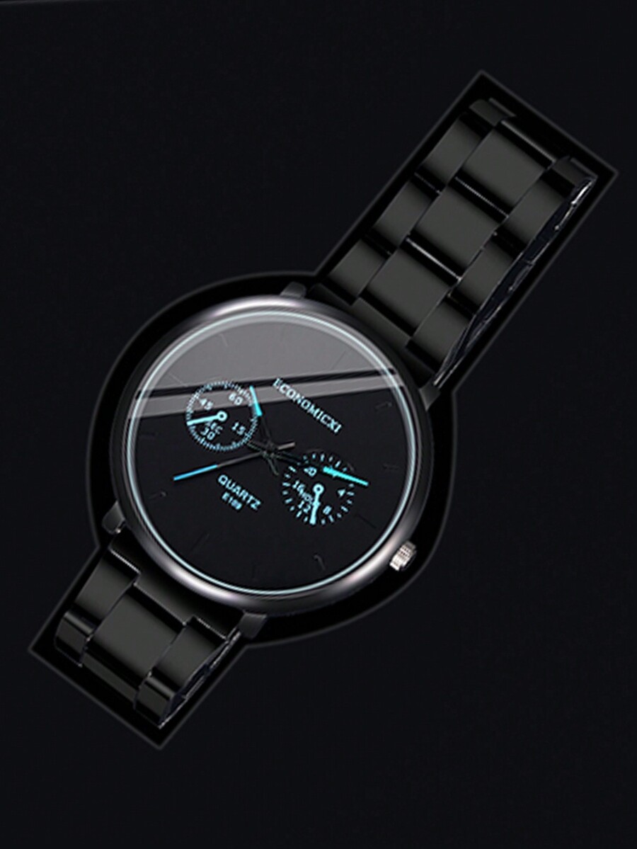 ECONOMICXI Fashion Casual Simple Business Steel Strap Quartz Men's ...