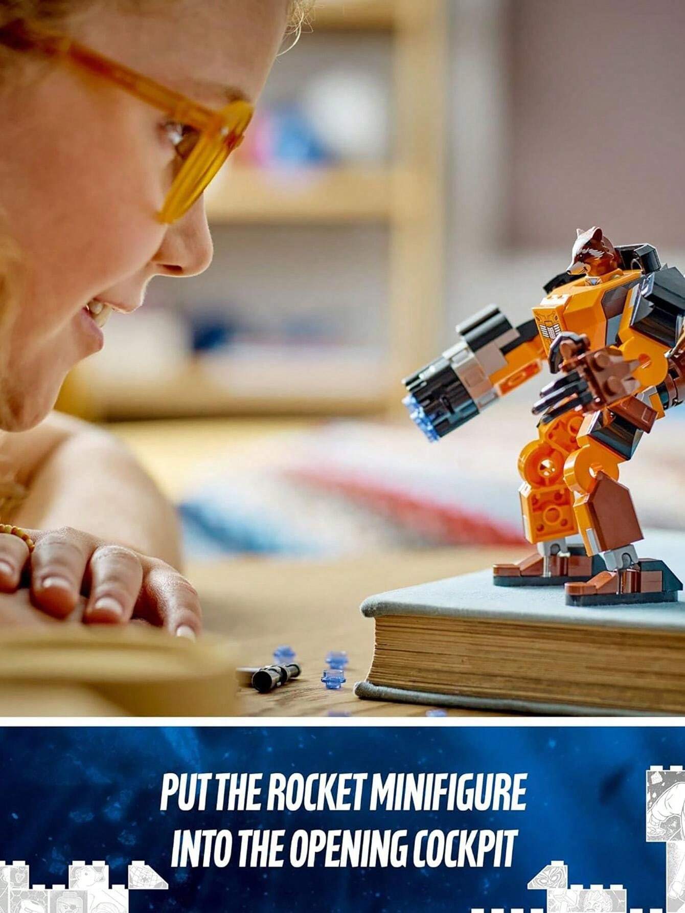 LEGO LEGO Marvel Rocket Mech Armor Set 76243, Guardians Of The Galaxy ...