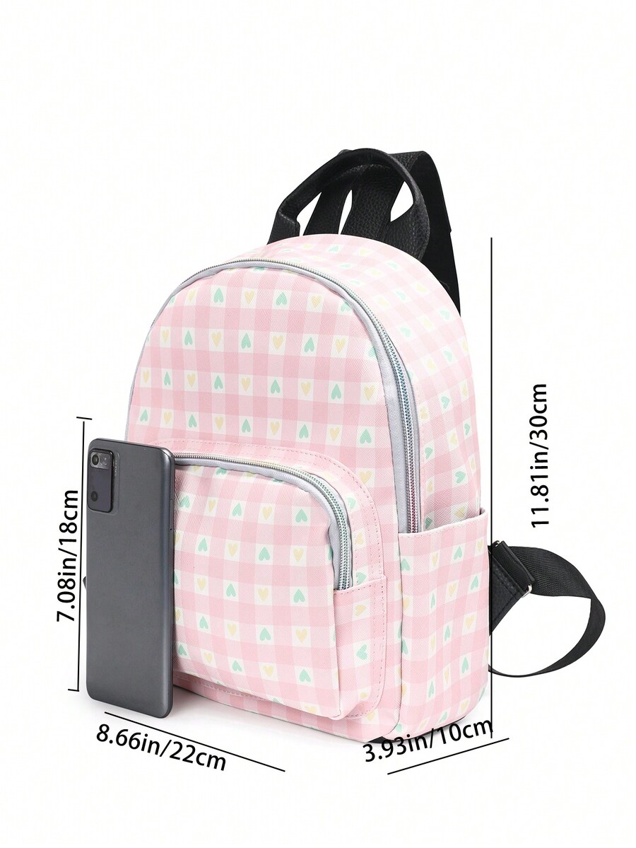 Cute PU Cartoon Allover Print Children's Mini Backpack, Small Size ...