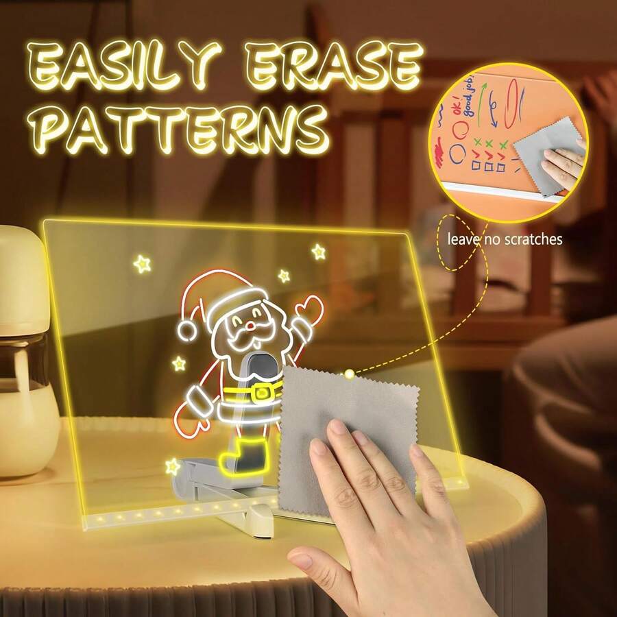 Creative Rewritable Message Board Set,Glowing Acrylic Message Marker ...