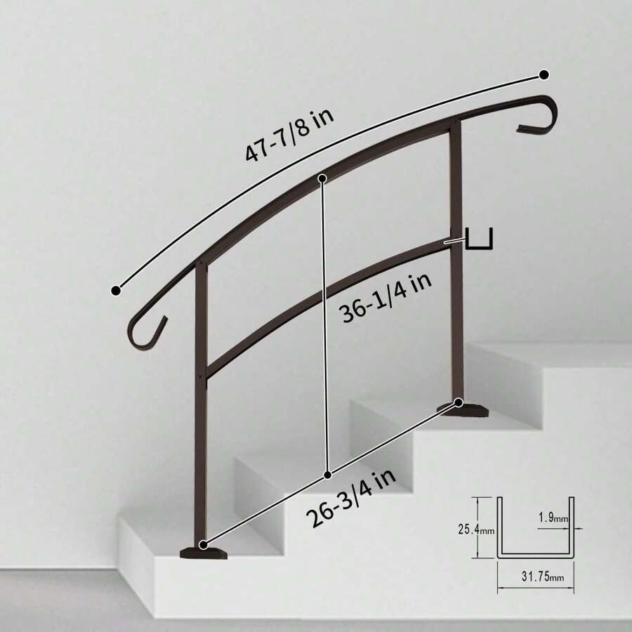 Grisham Aluminium Handrails For Outdoor Steps,3 Step Outdoor Hand ...