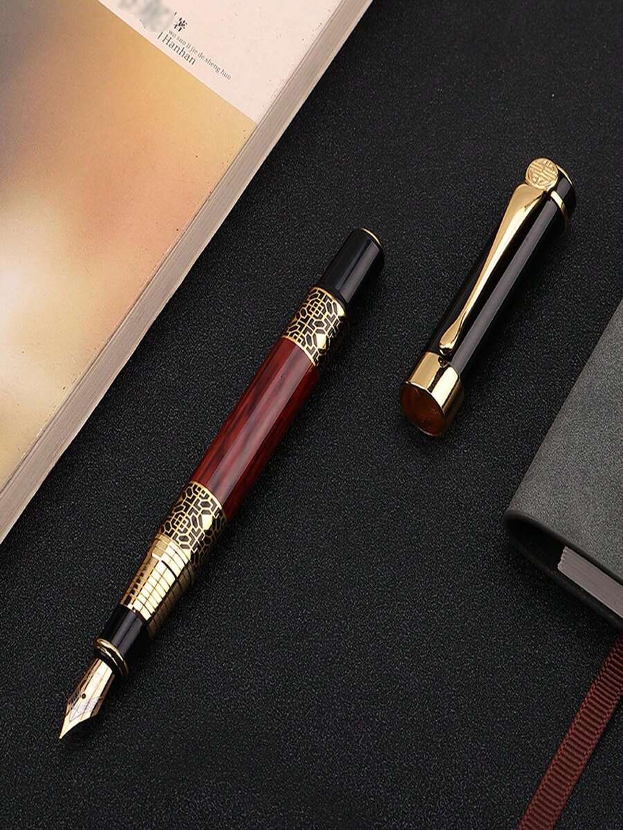 1pc Retro Style Business Signature Fountain Pen With Black And Red ...