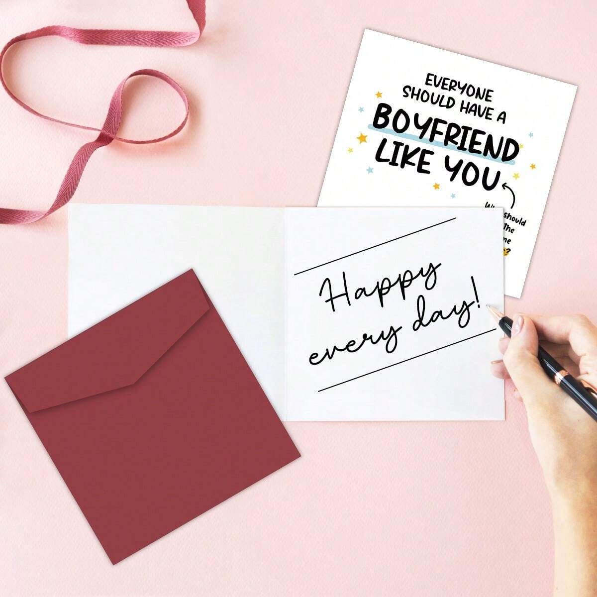 1pc Romantic Birthday Cards For Him - Heartfelt Designs For Boyfriend ...