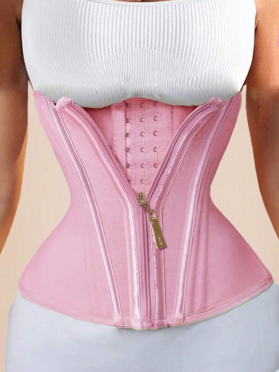 Latex Waist Trainer Corset, Double-Layer Compression Waist Cincher With ...