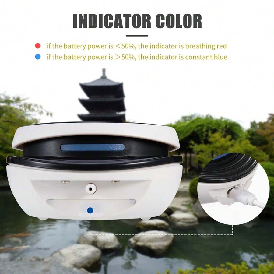 Solar Air Pump With USB Charging Portable Fish Bait Aerator Live Bait ...