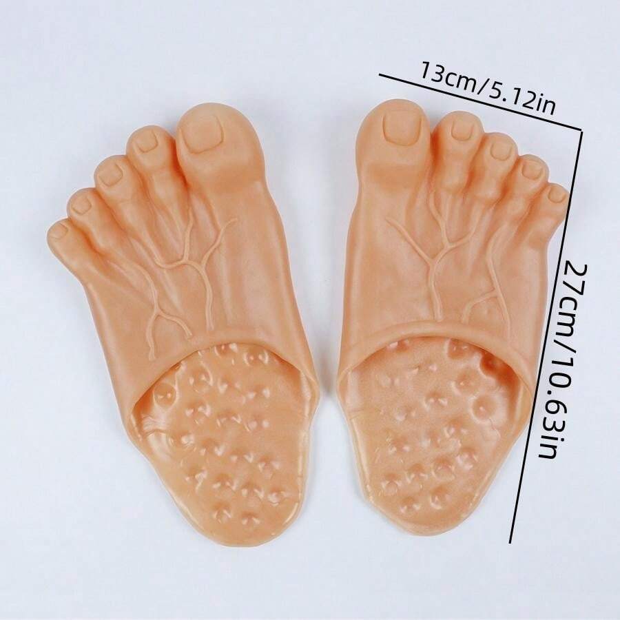 Halloween Prank Giant Scary Potato Feet Slippers, Funny Fake Barefoot ...