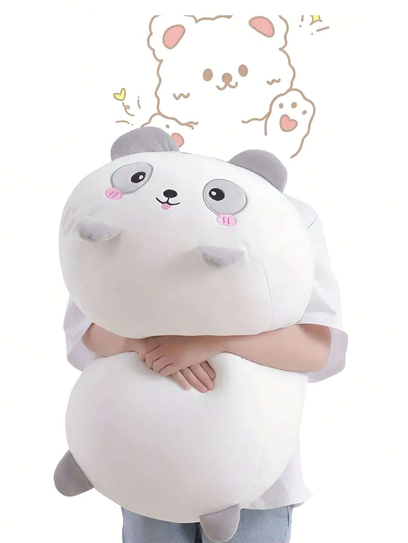 24-Inch Cute Panda Animal Plus Cylindrical Body Pillow, Super Soft ...
