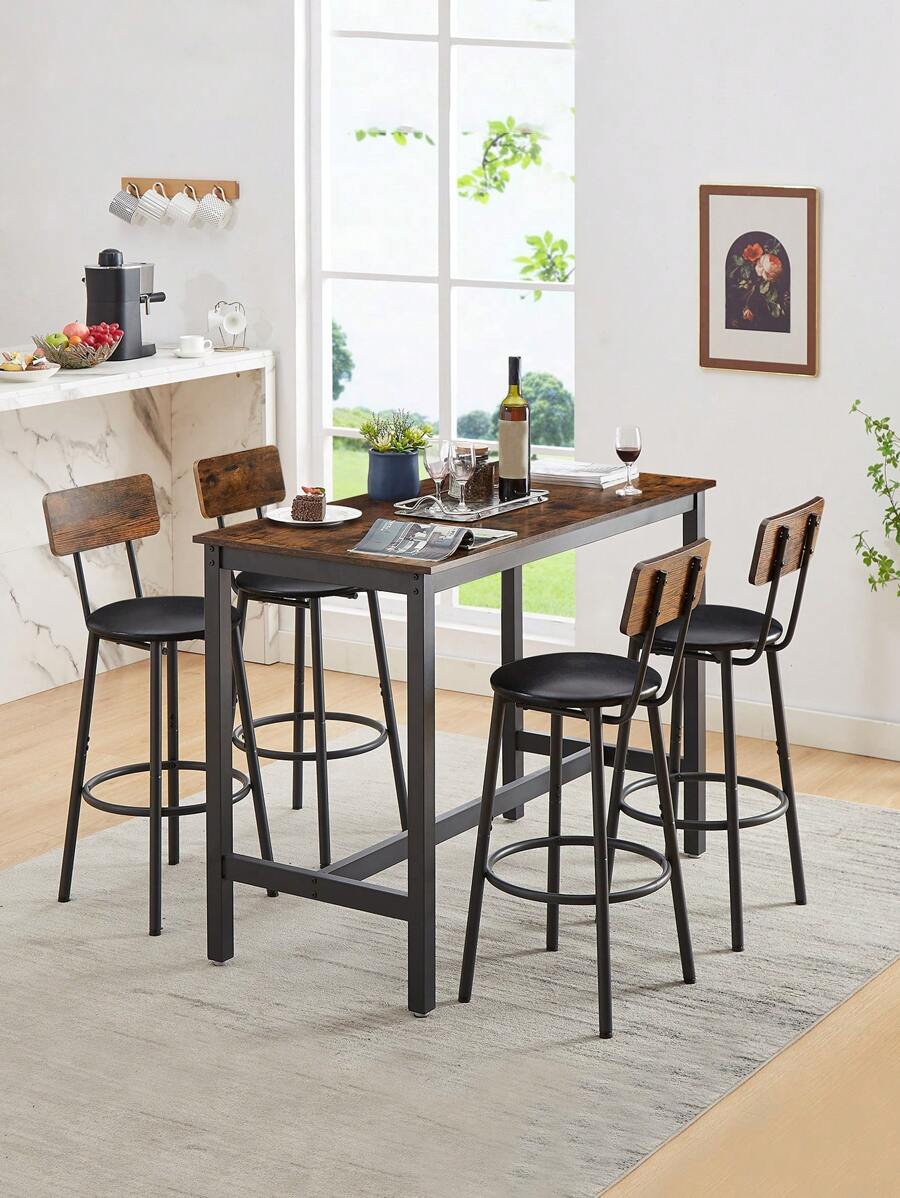 Solid Wood Home Bar Table Against The Wall Long Table High Leg Table ...