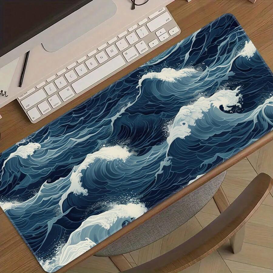 Waves Rolling Mouse Pad, Extra-Large Gaming Desk Pad, Keyboard Mousepad ...