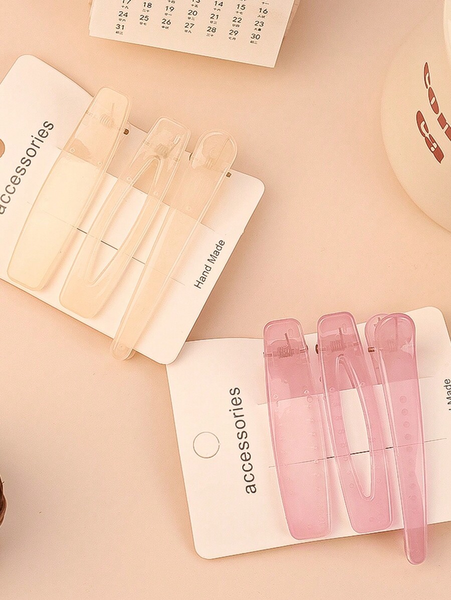 3 Set Jell-O Color PC Hairpin Simple 100 Matching Bangs Clip ...