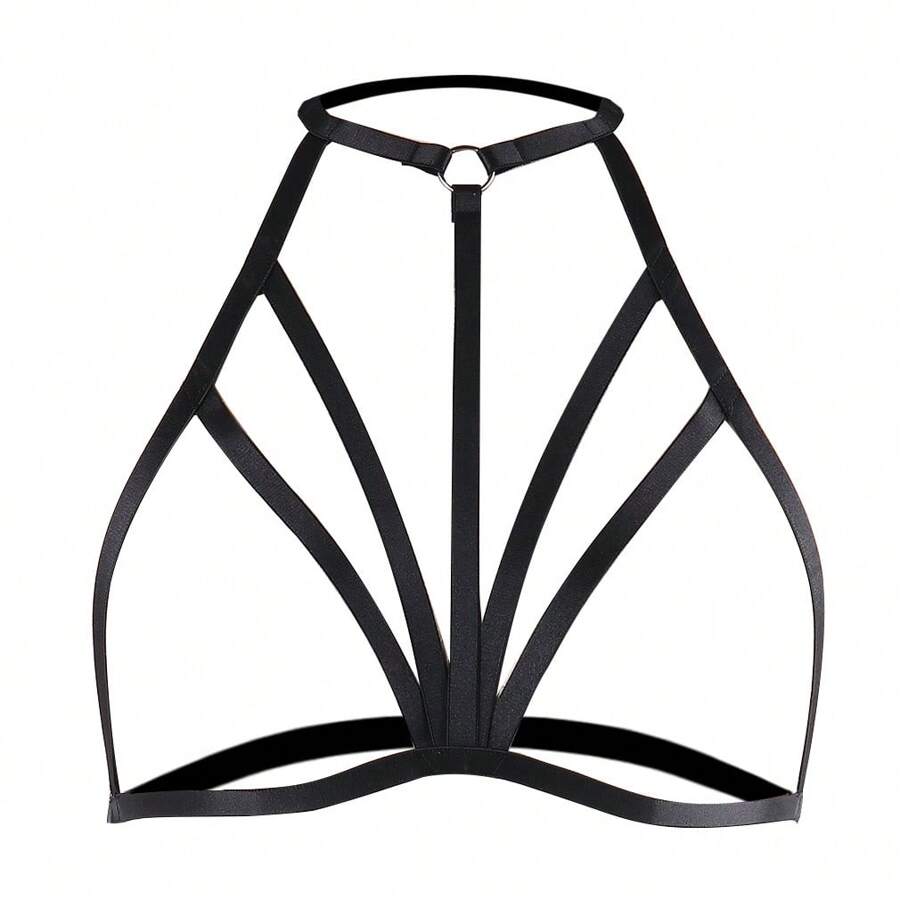 Women Body Harness Strappy Bra Hollow Elastic Cage Bra Cupless Bra For ...