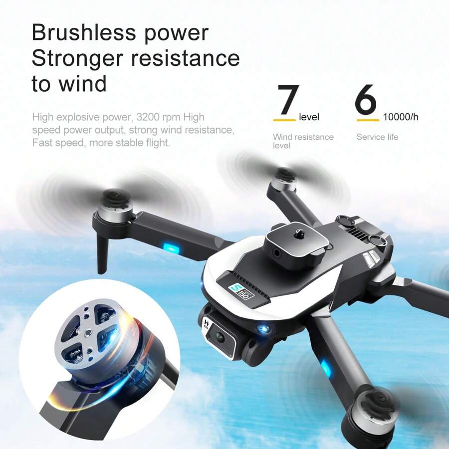 Dron plegable S150 con cámaras motorizadas HD duales, motores sin ...