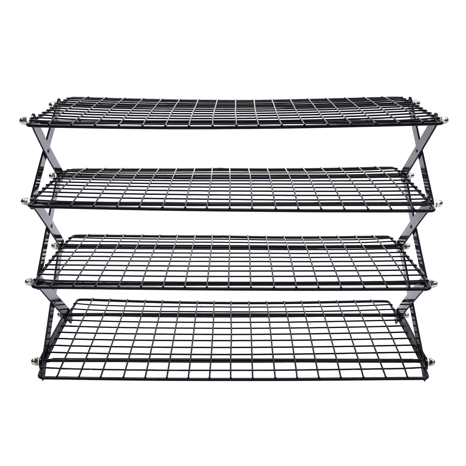 4-Tier Collapsible Cooling Rack Adjustable 3 Setting Design Stackable ...