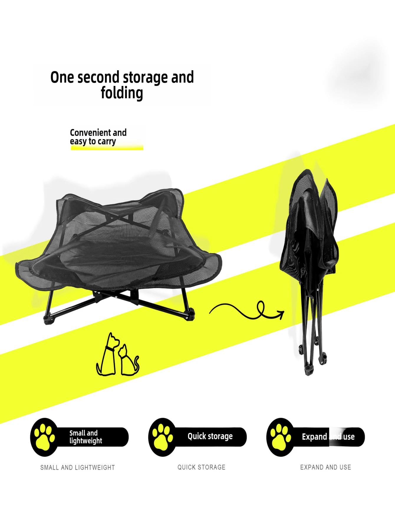 Pet Bed Portable Outdoor Folding Removable Mattress For Cats And Dogs ...