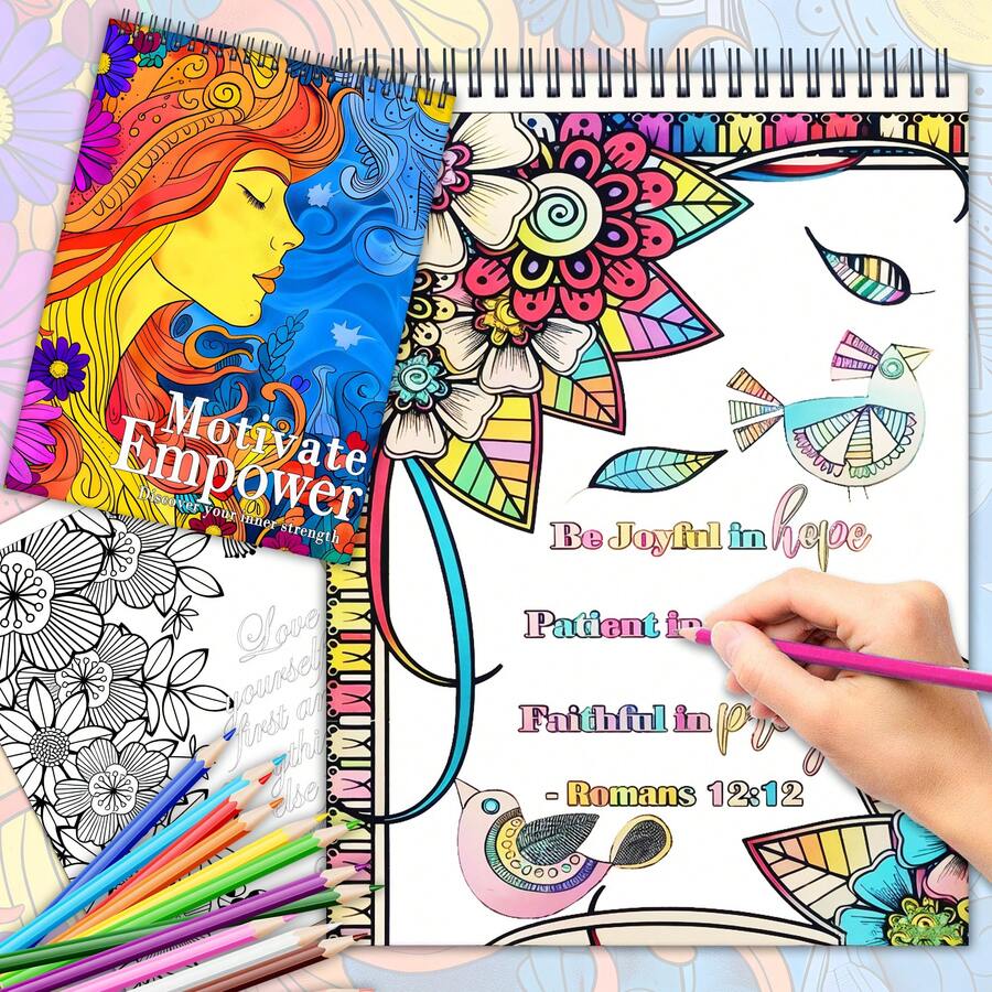 Motivate Empower: Discover Inner Strength - Adult Coloring Book With ...