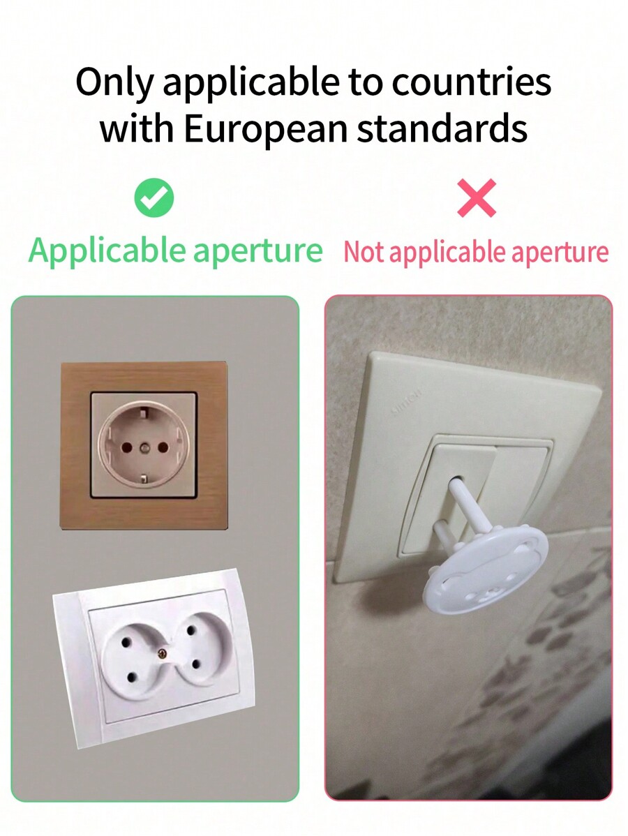 10pcs European Style Socket Safety Covers, Insulation Plug Protector ...