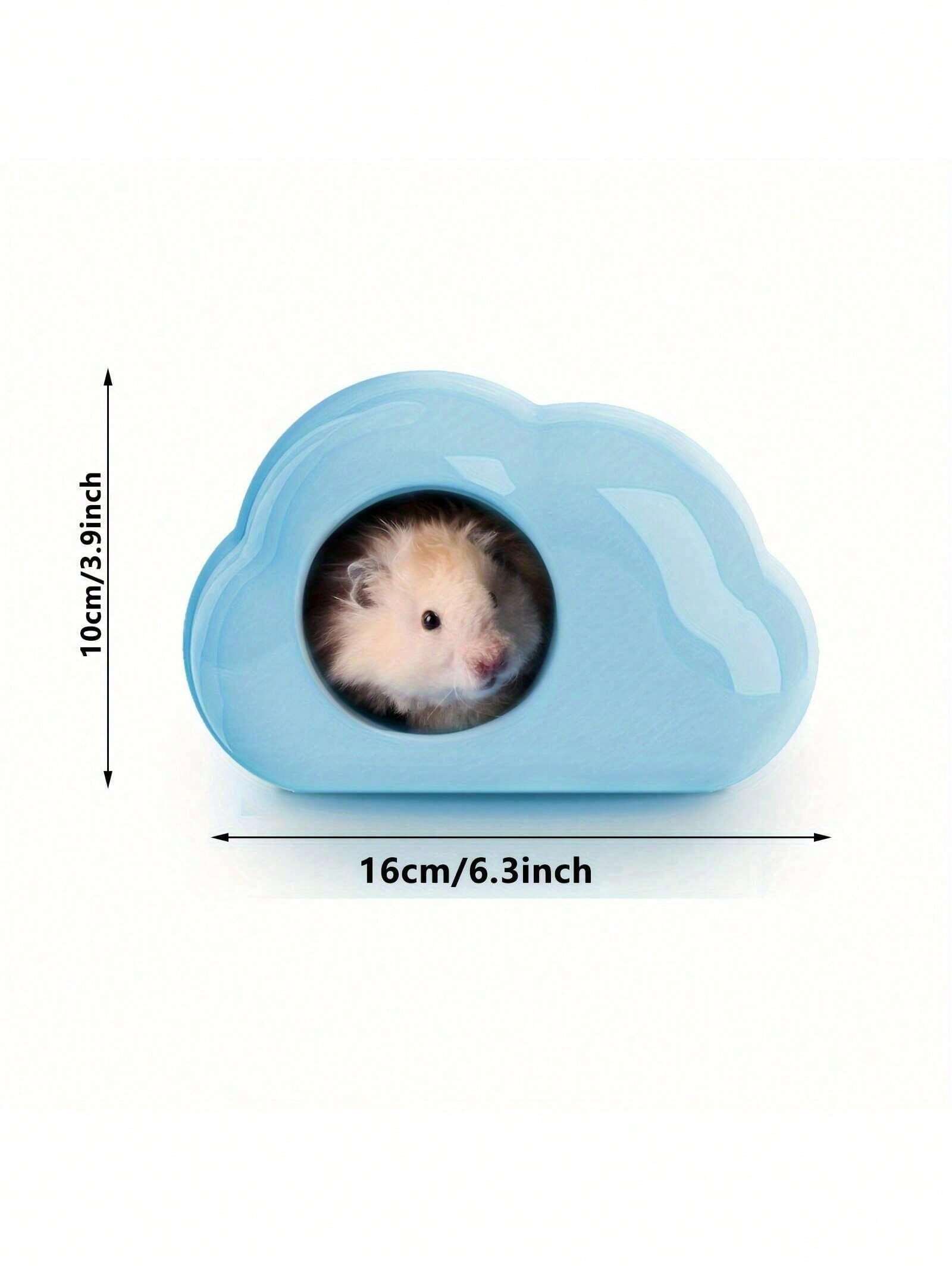 Bucatstate Cloud-Shaped Ceramic Hamster Hideout - Cool Summer Bed & Cozy Winter Nest For Dwarf ...