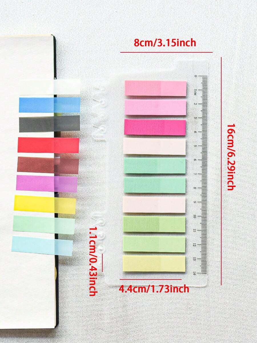 1000 Sticky Notes A Total Of 5 PET Transparent Sticky Notes Index Label ...