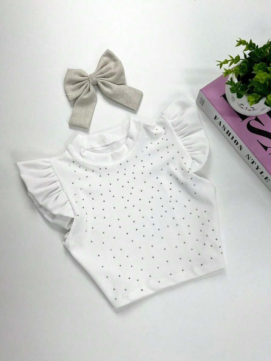 ISA KIDS - Blusa Cropped de Brilho Ribana moda verão Juvenil Infantil ...